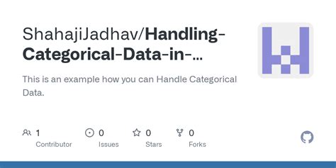 Github Shahajijadhavhandling Categorical Data In Python This Is An Example How You Can