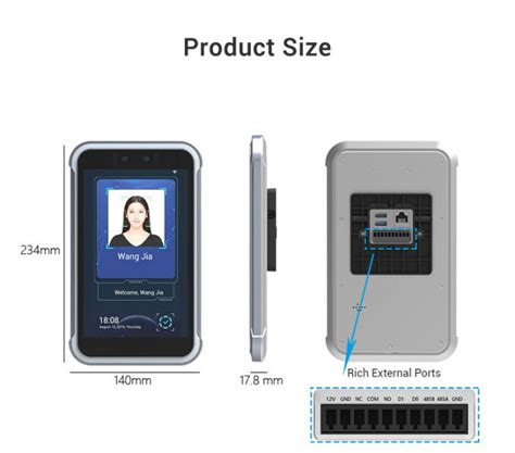 Qr Code Rfid Hid Face Recognition Biometric Access Control 8 Inch