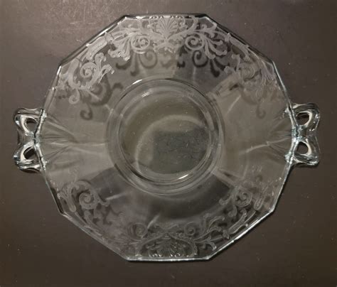 Fostoria Versailles Blue Azure Bow Handled Lemon Plate Etsy