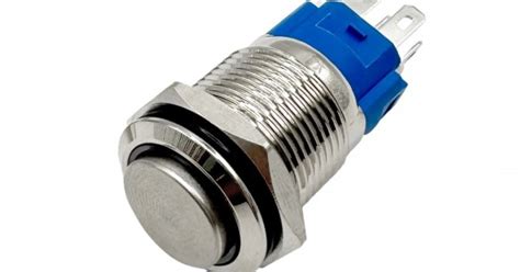 Metal Push Button 16mm Raised Reset With 3 6V RGB LED ABD16C G11 E RGB6V