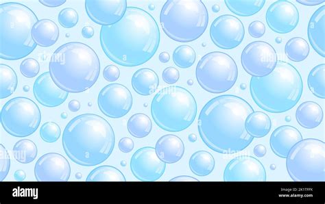 Soap Bubbles Seamless Pattern Repeated Foam Decoration Wallpaper Water Bubble Background