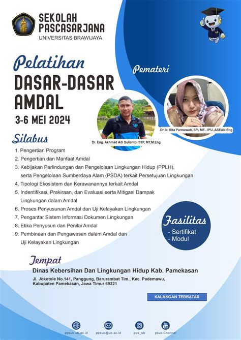 pelatihan dasar dasar amdal 3 6 mei 2024 sekolah pascasarjana ub