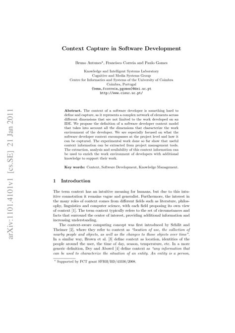 context capture in software development deepai