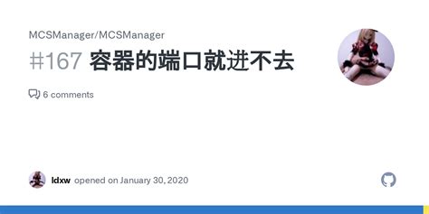 容器的端口就进不去 Issue MCSManager MCSManager GitHub
