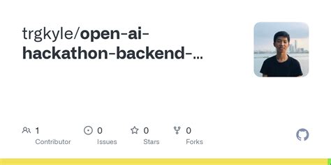 GitHub Trgkyle Open Ai Hackathon Backend Template
