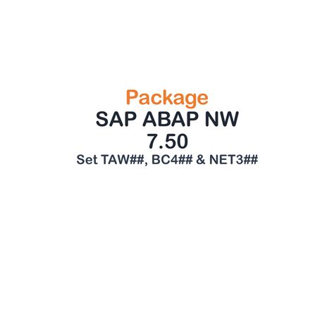 Package SAP ABAP NW Buy In ERP Library