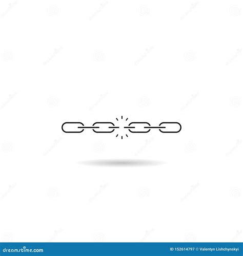 Broken Chain Icon Concept Of Failure Stock Image Image Of Chain Disconnect