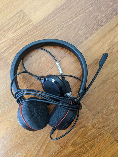 Jabra Evolve Ms Stereo Office Headset Foam Cushion Usb A Audio Headphones Headsets On