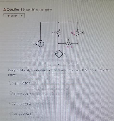 Solved A Question Points Retake Question Using Nodal Chegg