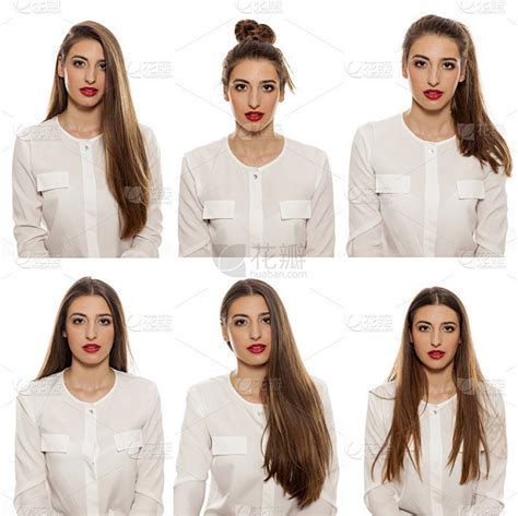 一个女孩和六种通常的发型