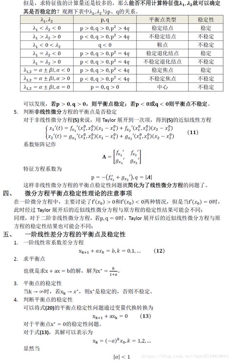 【数学建模】微分方程和差分方程的稳定性 差分线性方程组的稳定性怎么判断 csdn博客
