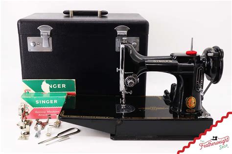 Singer Featherweight 221k Sewing Machine Red S Es1731 The