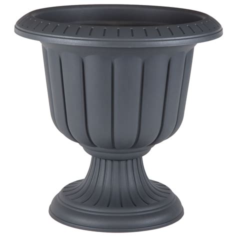 ᐉ Горщик для квітів Serinova Nergiz на ніжці 25 3 л 2 шт Антрацитовий • Краща ціна в Києві