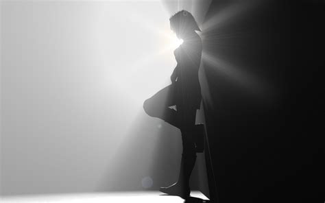 Силуэт девушки в темноте картинки для рабочего стола и фото обои