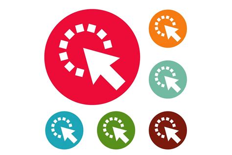 Cursor Pixel Icons Circle Set Vector By Anatolir56 TheHungryJPEG