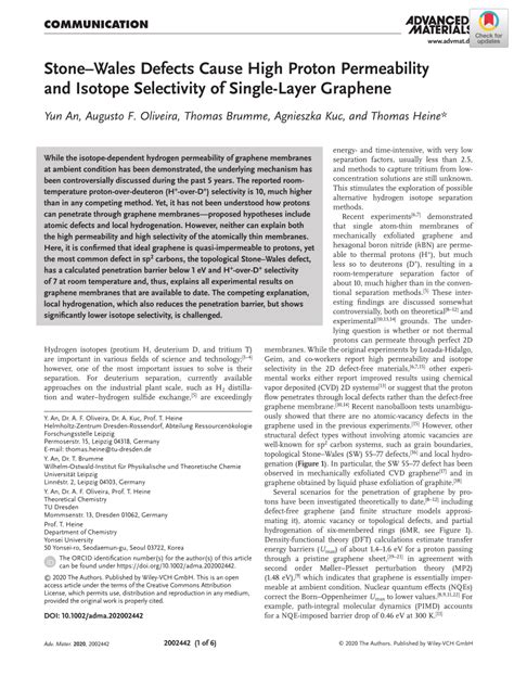 Pdf Stonewales Defects Cause High Proton Permeability And Isotope