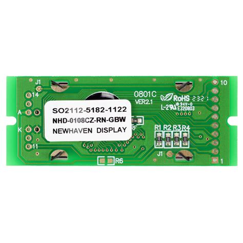 1x8 Character Lcd Stn Gray Display With No Backlight