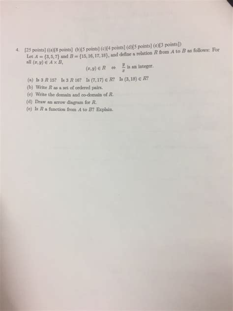 Solved Let A 3 5 7 And B 5 16 17 18 And Define Chegg Com