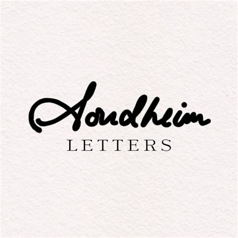 Sondheim Letters Youtube
