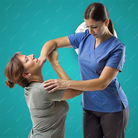 Premium Psd Woman Having A Physiotherapy Session At A Clinic