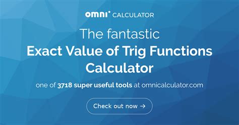 Exact Value Of Trig Functions Calculator