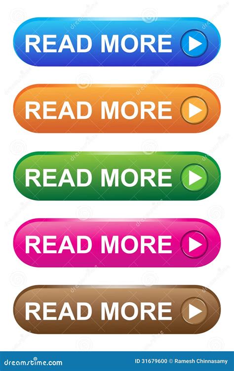 Read More Button Clip Art Vector Illustration Text Icon Blue Color
