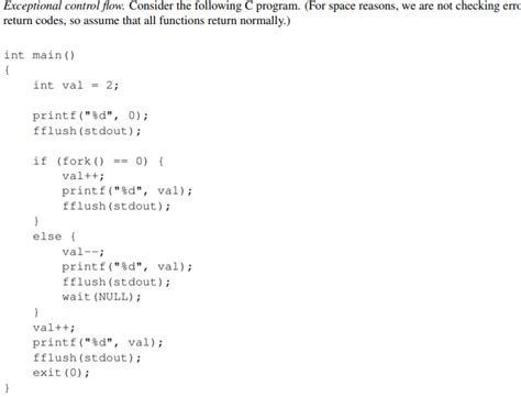 Solved Exceptional Control Flow Consider Return Codes So Chegg
