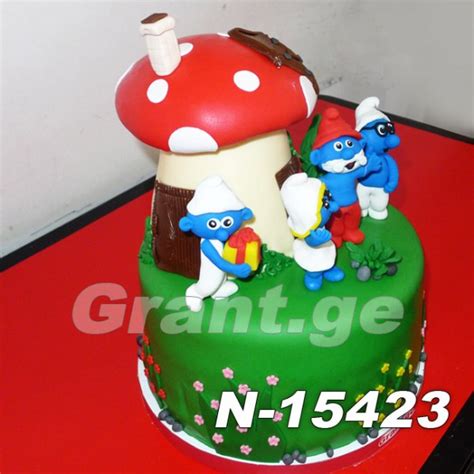 საბავშვო ტორტი სმურფები შეკვეთით საკონდიტრო „grant Bakery“ ში ადგილზე მიტანით