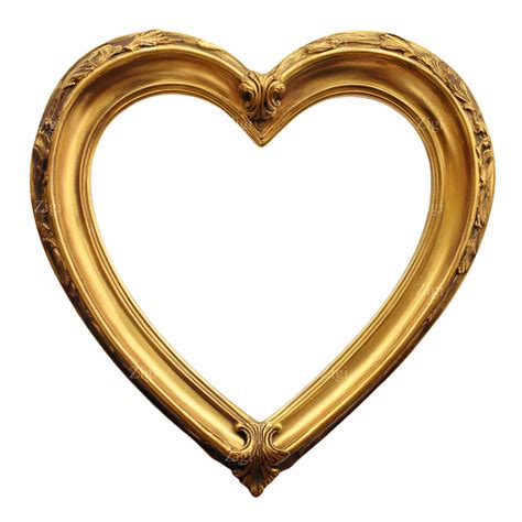 26 Gold Heart Frame Png Clipart Ornate Baroque Style Decorative Frame