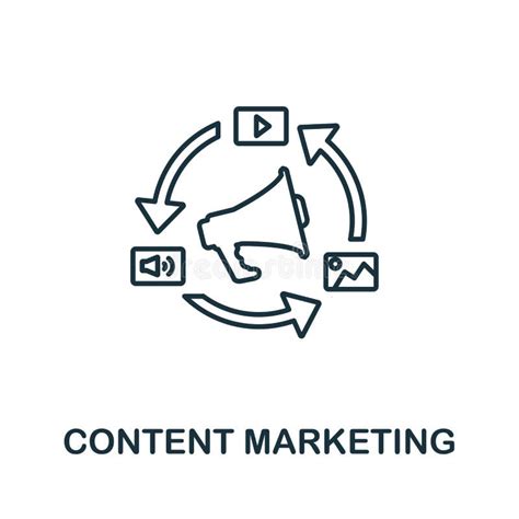 Content Marketing Outline Icon Thin Line Concept Element From Content Icons Collection Stock