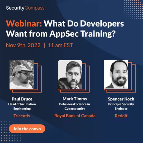 Security Compass On Linkedin Webinar What Do Developers Want From Appsec Training