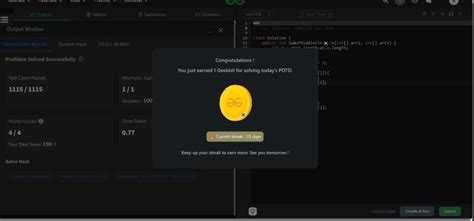 Guga Prasad On Linkedin Geekstreak2024 Codingchallenge Potd Geeksforgeeks