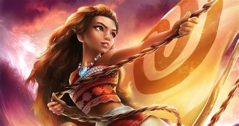 Wallpaper Id 1559885 2k Moana Waialiki Movie Girl Smile Brown