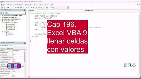 Cap196 Excel Vba Rellenar Celdas De Excel Con Código Vba Utilizando