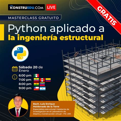 🔥 Masterclass Gratis Python Aplicado A La Ingeniería Estructural Konstrueducom Pv 23 1