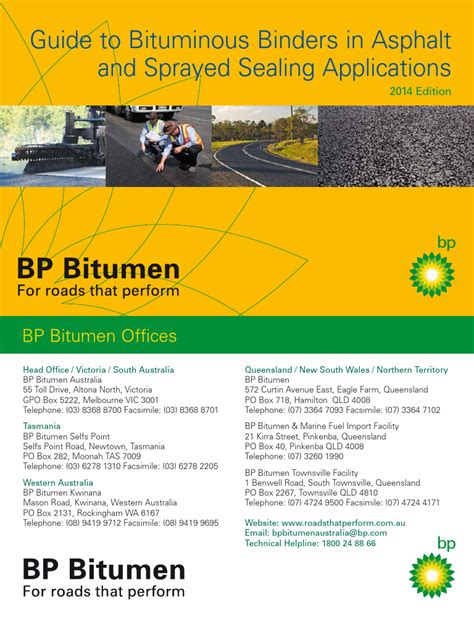 Bp Bitumen Guide To Bituminous Binders In Asphalt And Sprayed Sealing Applications 2014 Pdf