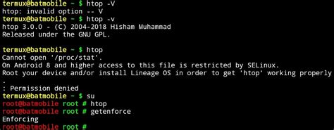 Htop 3 Is Now Available On Termux Repo But It Wont Work Without Root Or If Selinux Is Enabled