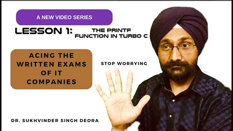 Lecture 1 The Printf Function Fresh Look See Till End TurboC Programming Skills Coder
