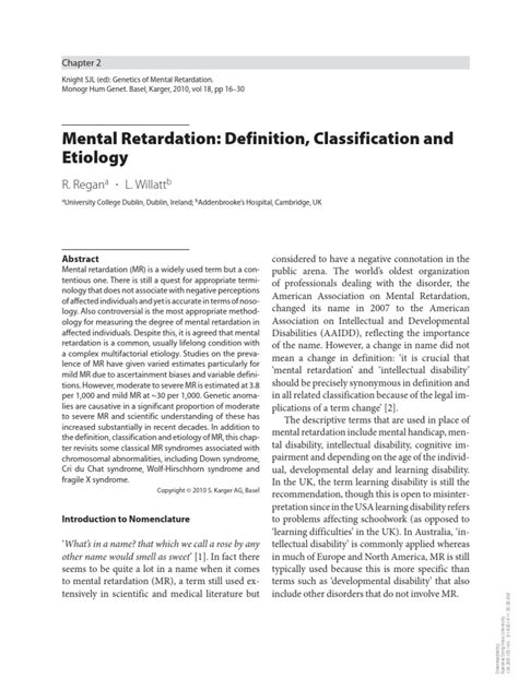 Mr Definition Classification Etiology Pdf Wechsler Adult Intelligence Scale Intellectual