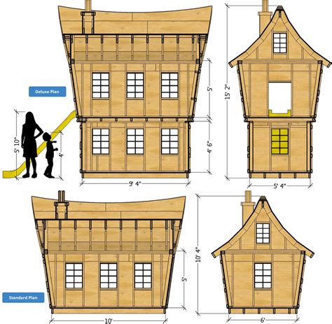 Tudor Cottage Playhouse Plan 6x10ft Outdoor Diy Project Pauls