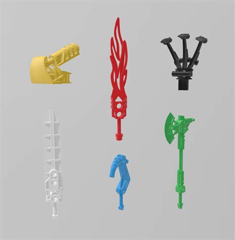 Bionicle Inspired Element Props 3D Printable Models Bundle Etsy