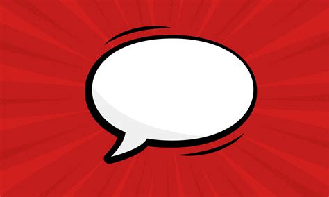 Speech Bubble Pictogram on Red Pop Art Background with Halftone ...