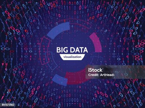 시각적 데이터 스트림 정보입니다 데이터 연결 구조를 추상화 합니다 미래 정보 복잡성입니다 큰 데이터 시각화입니다 가상현실에 대한 스톡 벡터 아트 및 기타 이미지 Istock