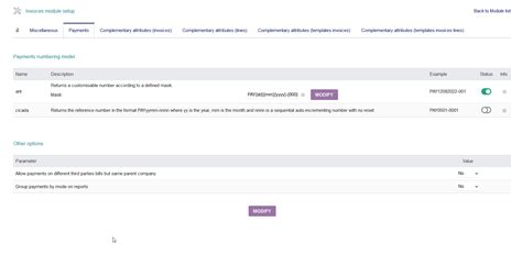 Problem With Invoice Payment Error BadValueForParameterModele Using My Dolibarr Dolibarr
