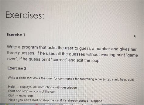 Solved Exercises Exercise 1 Write A Program That Asks The
