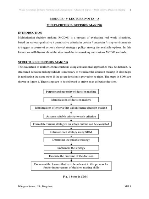 module 9 lecture notes 3 multi criteria decision making pdf