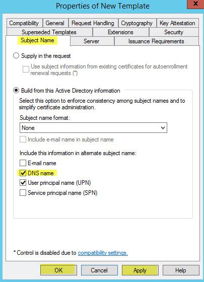 Active Directory Certificate Templates