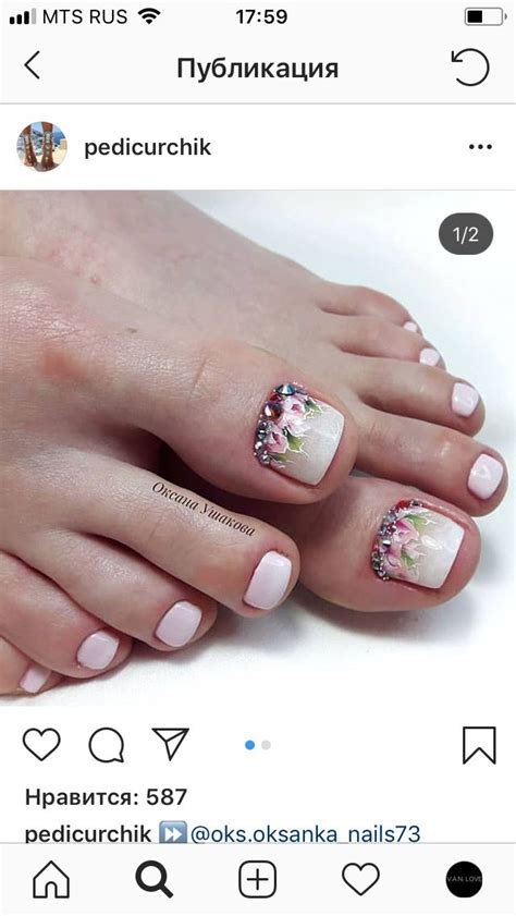 Пин от пользователя Stephanie Poirie на доске Ongles 💅 Дизайны педикюра ногтей Дизайнерские