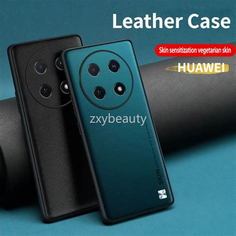 Casing HUAWEI Nova I S G Case Soft Silicone Skin Luxury Matte Leather Phone Cover For