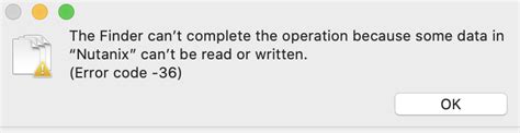MacOS HowTo Fix Finder Error 36 Virtualization DBaaS Whatever Crosses My Mind